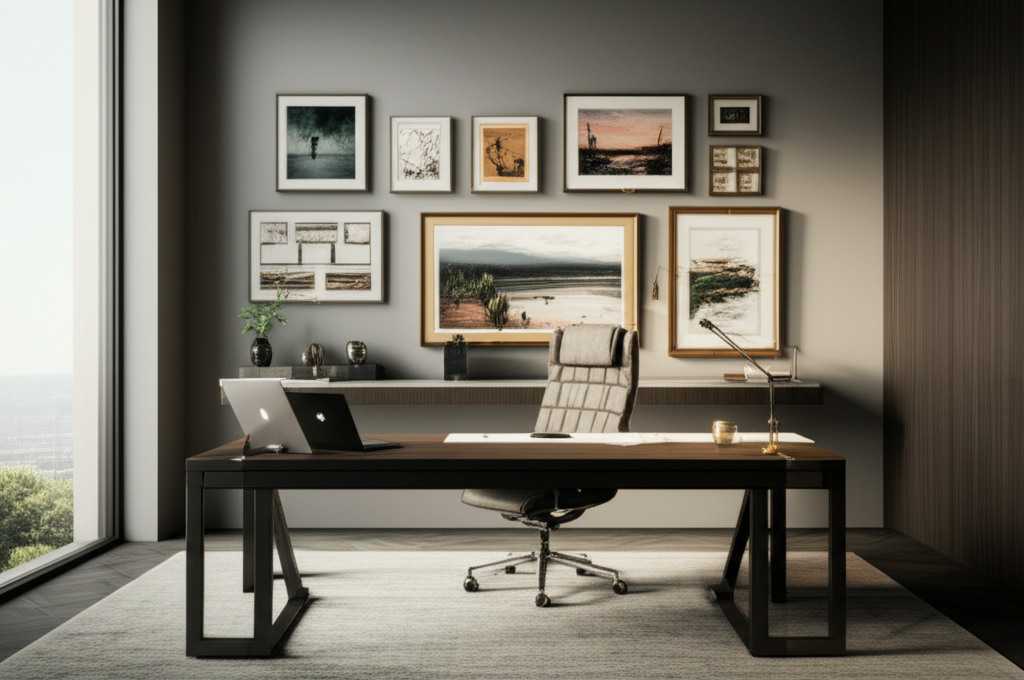 Modern Office with Gallery Wall: Essential & Stunning Design - Tool ...